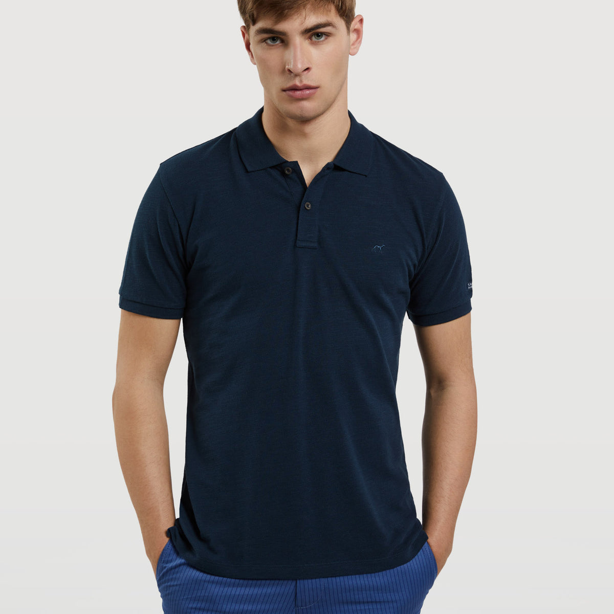 Polo Piqué Shirt With Slub Effect – Sacoor Brothers