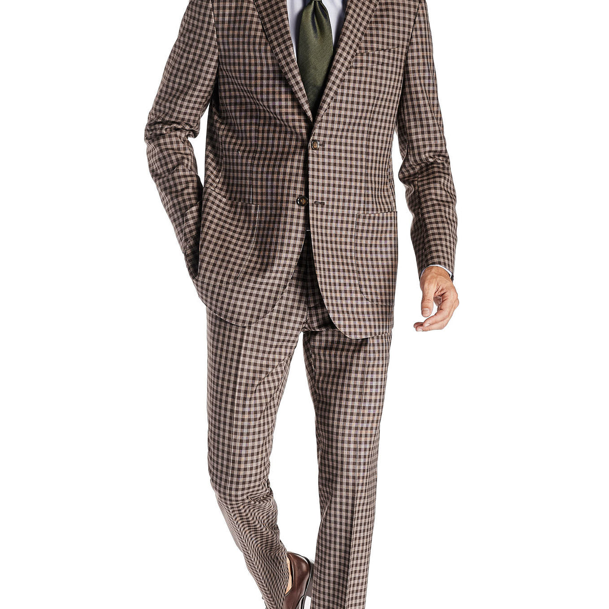 Men's Classic Slim Fit Checks Suit – Sacoor Brothers